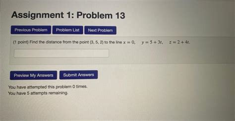 Solved Point Find The Distance From The Point To Chegg Com