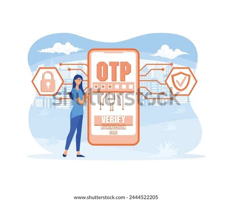 Otp One Time Password Secure Transaction On Stock Vector Royalty Free