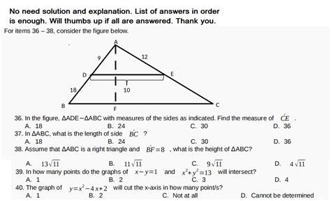 Solved No Need Solution And Explanation List Of Answers In