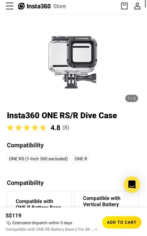 Insta360 One Rs Dive Case Photography Photography Accessories Other Photography Accessories