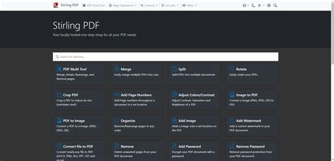 stirling pdf the self hosted pdf swiss army knife