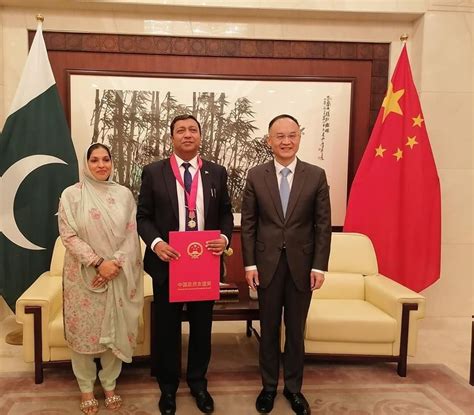 dr m iqbal choudhary honoured with china friendship award the gulf observer