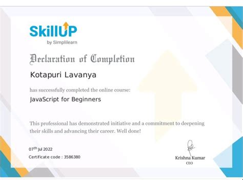 Lavanya Kotapuri On Linkedin Hello 👋 Connections Iam Proud With My Achievement Completing The
