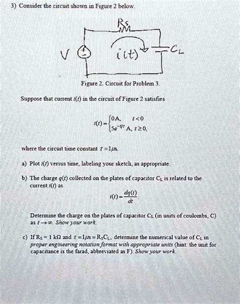 SOLVED Consider The Circuit Shown In Figure Below RS Itt Figure Circuit For Problem