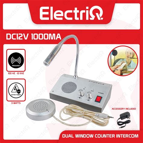 electriq zhudele dual window counter intercom dual 2 way counter
