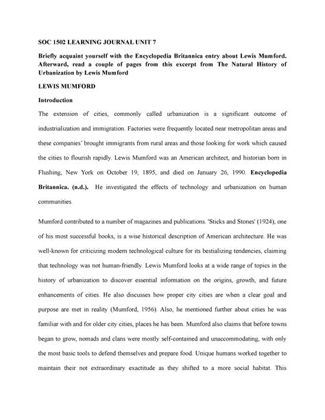 soc 1502 learning journal unit 7 soc 1502 learning journal unit 7
