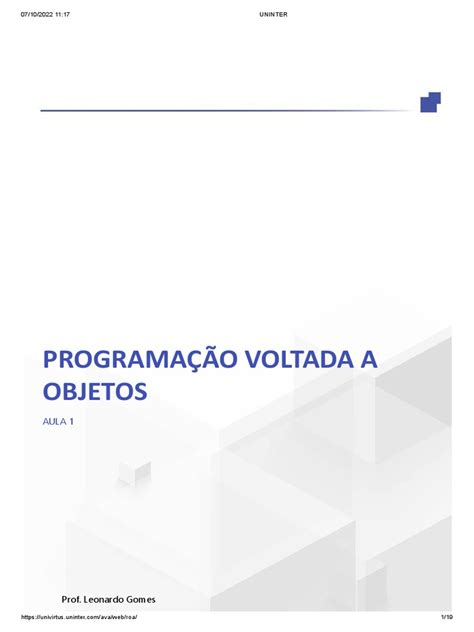 Programação Orientada A Objetos Com Java Introdução Aos Paradigmas De