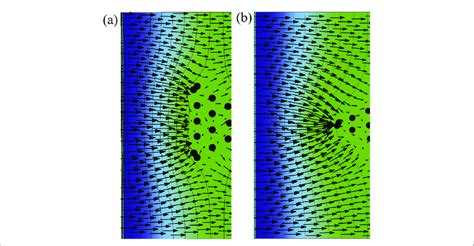 Electric Field Concentration Around A Nano Scale Material Vector Plots Download Scientific