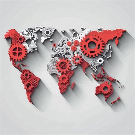 A Map Of The United States Of America With The Word Gears On It Premium Ai Generated Vector