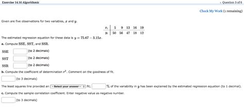 Solved Exercise 1416 Algorithmic Question 3 Of 6 Check My