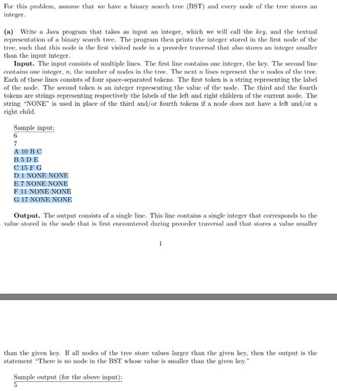 Solved For This Problem Assume That We Have A Binary Search