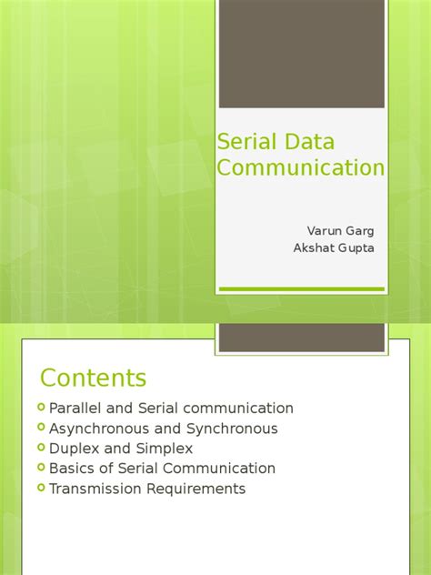 Serial Data Communication Pdf Data Electronics