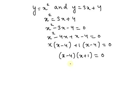 Solved Q1 Consider The Region R Enclosed By The Curve Y X 2 And The Line Y 3x 4 As