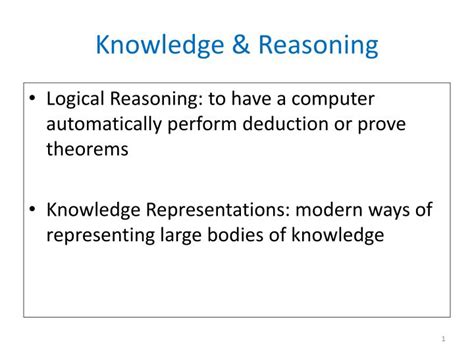 PPT Knowledge Reasoning PowerPoint Presentation Free Download ID 3226966