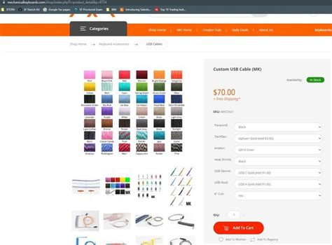 Custom Keyboard Cable Custom Usb Usb Cables Keyboard Accessories