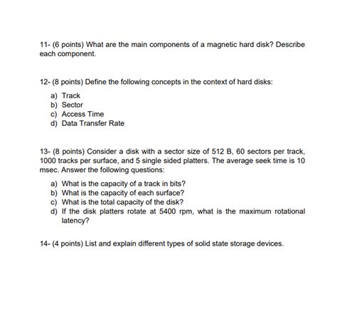 Solved Points Describe The Following Memory Types I Chegg