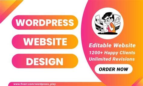 i will create responsive wordpress website design or redesign and