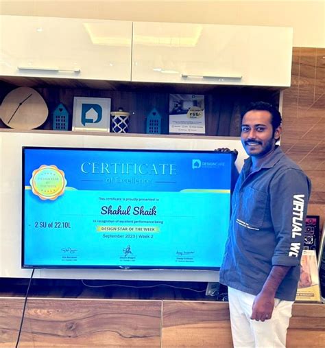 shaik shahul on linkedin once again received design star award design