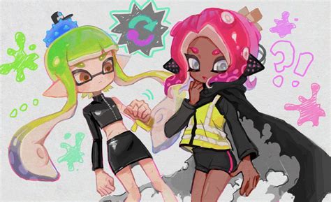 Agent 8 Agent 3 And Cq Cumber Splatoon And 3 More Drawn By