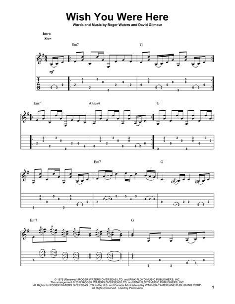 Wish You Were Here By Pink Floyd Solo Guitar Guitar Instructor