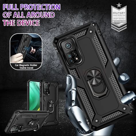 For Xiaomi Mi 10t 10 T Pro 5g Case Magnetic Metal Ring Holder Phone