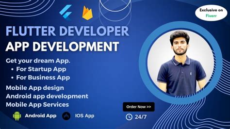 do flutter app as flutter developer for android and ios app development
