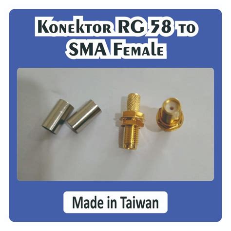Jual Konektor Rg To Sma Female Conector Sambungan Kabel Rg Ke Ht Baofeng Ht Uv R Uv