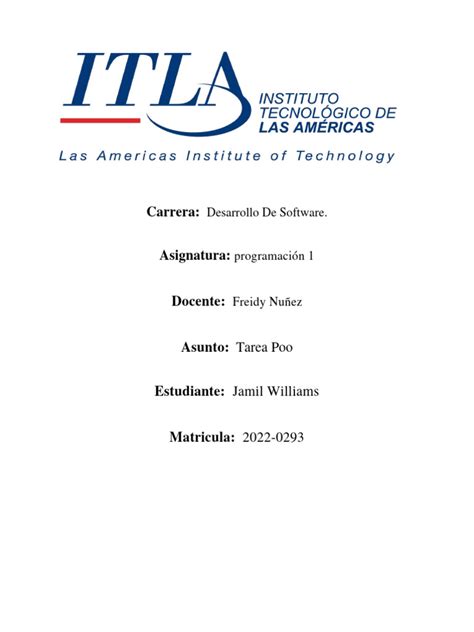 programación 1 objeto tarea 2 pdf constructor programación