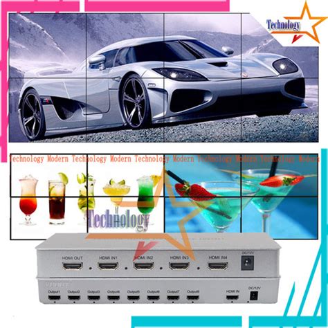 jual hdmi multiviewer video wall controller 2x4 utk 8 tv 4 input 8