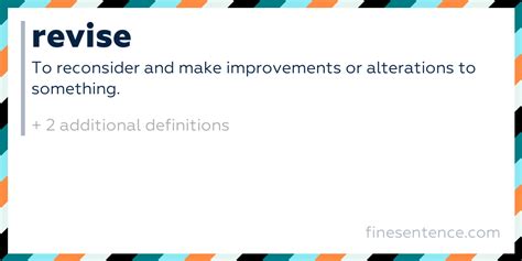 Revise Meaning Definitions Translation And Examples