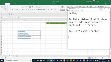Adding Semicolons In Excel - Imaginative Minds
