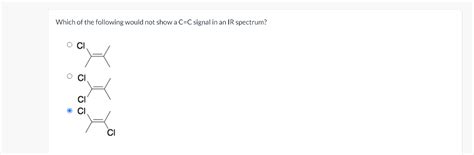 Solved Which Of The Following Would Not Show A C C Signal In Chegg Com