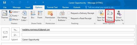 How To Delay Or Schedule Sending Email Messages In Outlook