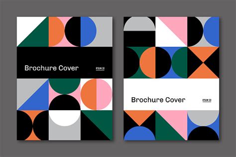 추상적 인 기하학적 그래픽이있는 브로셔 표지 디자인 템플릿 Milo System Ipsumco 시리즈 A4 용지에 대한 스톡 벡터 아트 및 기타 이미지 Istock
