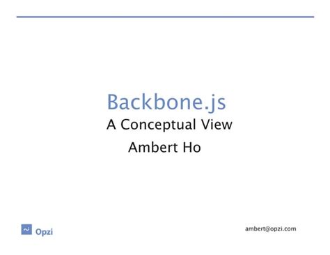 Backbonejs Slides Pdf