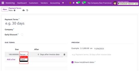 payment terms in odoo 17 invoicing odoo 17 community book