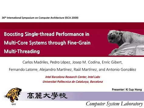 ppt boosting single thread performance in multi core systems through