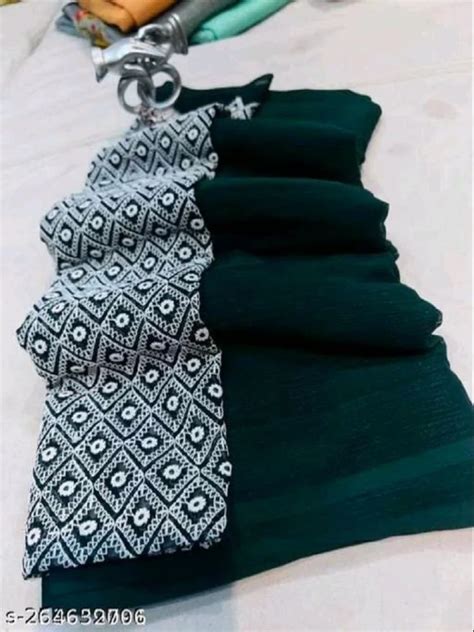 Green Bandhani Silk Saree 6 M With Blouse Piece At ₹ 280 In Surat