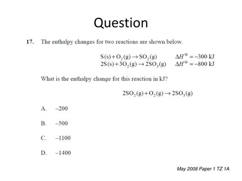 PPT Chapter Standard Enthalpy Change Of A Reaction PowerPoint Presentation ID