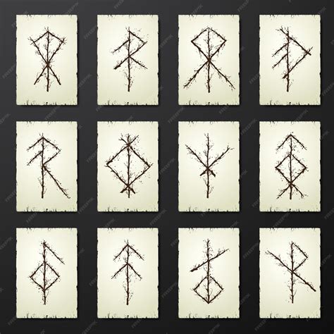Premium Vector Tree Branch Bind Runes Papers