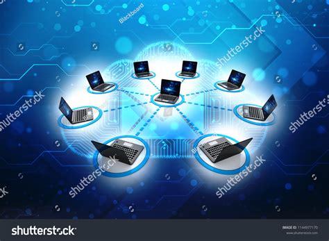 Computer Network Global Internet Communication Concept Stock