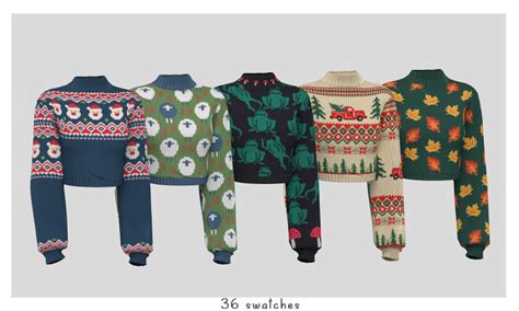 Elliesimple Belted Sweater Sims Et Sims 4