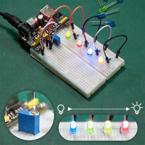 Smraza Basic Starter Kit With Breadboard Power Supply Jumper Wires Smraza Basic Starter Kit With Breadboard Power Supply Jumper Wires