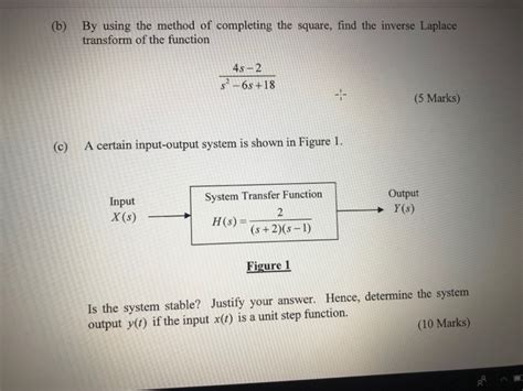 Solved B By Using The Method Of Completing The Square Chegg Com