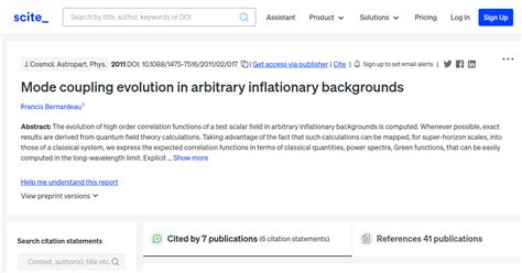 Mode Coupling Evolution In Arbitrary Inflationary Backgrounds Scite Report
