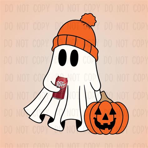 Halloween Ghost Dr Pepper Png Instant Digital Download Etsy Canada