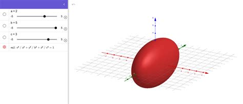 Ellipsoid Geogebra