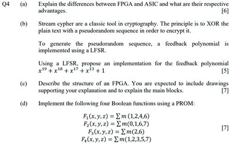 Solved Explain The Differences Between Fpga And Asic And What Are