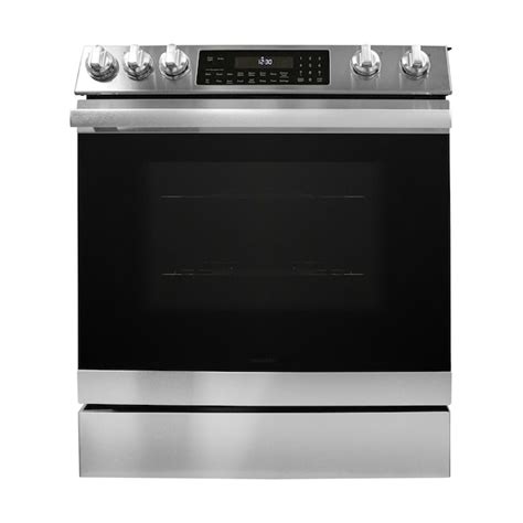 Sharp 30 In Glass Top 5 Burners 6 3 Cu Ft Self And Steam Cleaning Air Fry Convection Oven Slide In