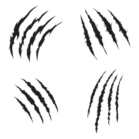 Collection Of Different Claw Scratch Illustration 54665389 Vector Art